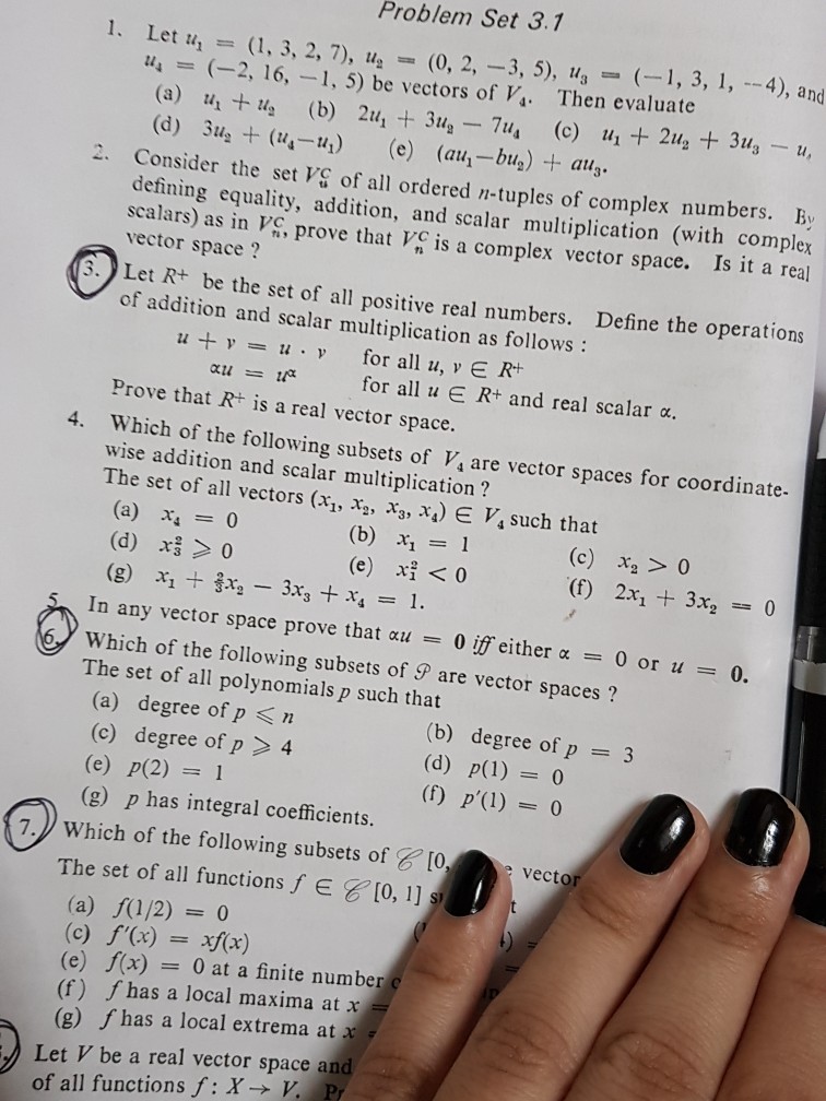 Solved Problem Set 3.7 1. (-1, 3, l,-4), and Let 14 14 = | Chegg.com