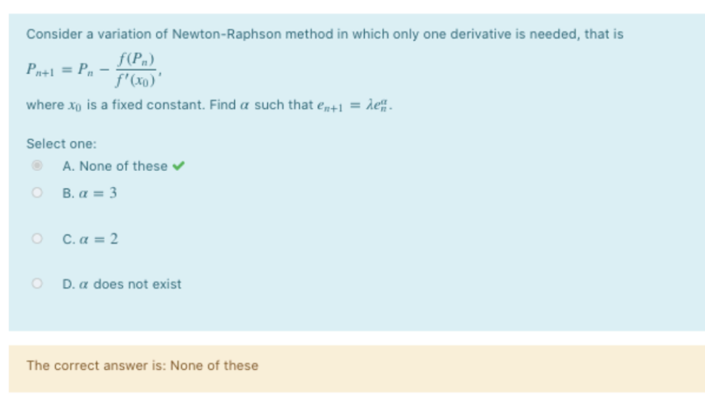 Solved Consider a variation of Newton-Raphson method in | Chegg.com