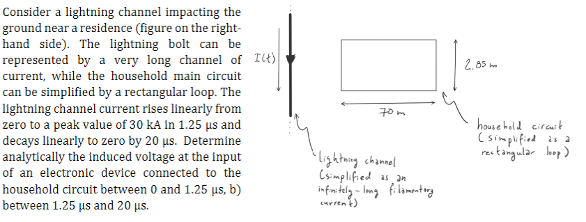 Solved Consider a lightning channel impacting the ground | Chegg.com