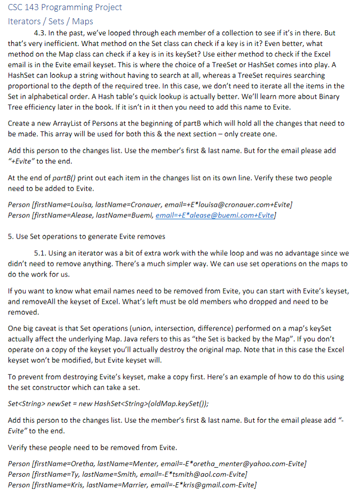 Solved Iterators / Sets / Maps Created by Prof. Hu Last | Chegg.com