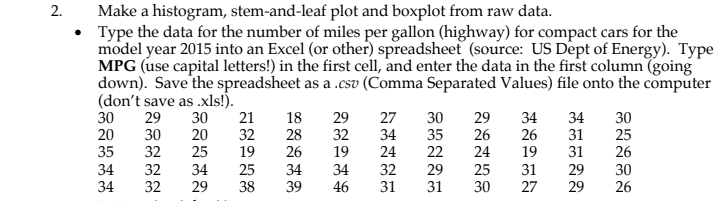 Solved 1. Make a frequency distribution, bar graph and pie | Chegg.com