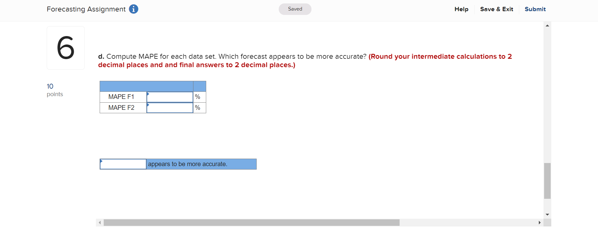 Solved Two different forecasting techniques (F1 and F2) were | Chegg.com