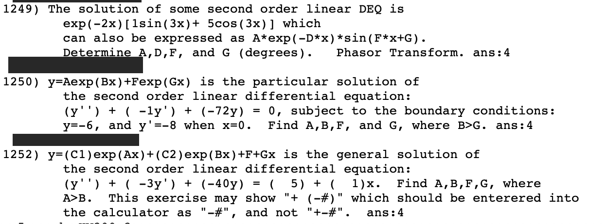Solved pls help me with 1249, 1250 and 1252, I will thumbs | Chegg.com