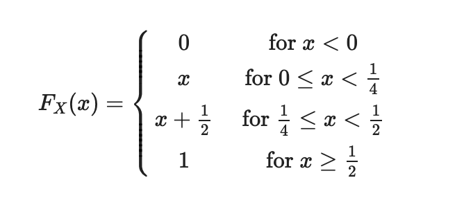 Solved Let X be a random variable with the following CDF a. | Chegg.com