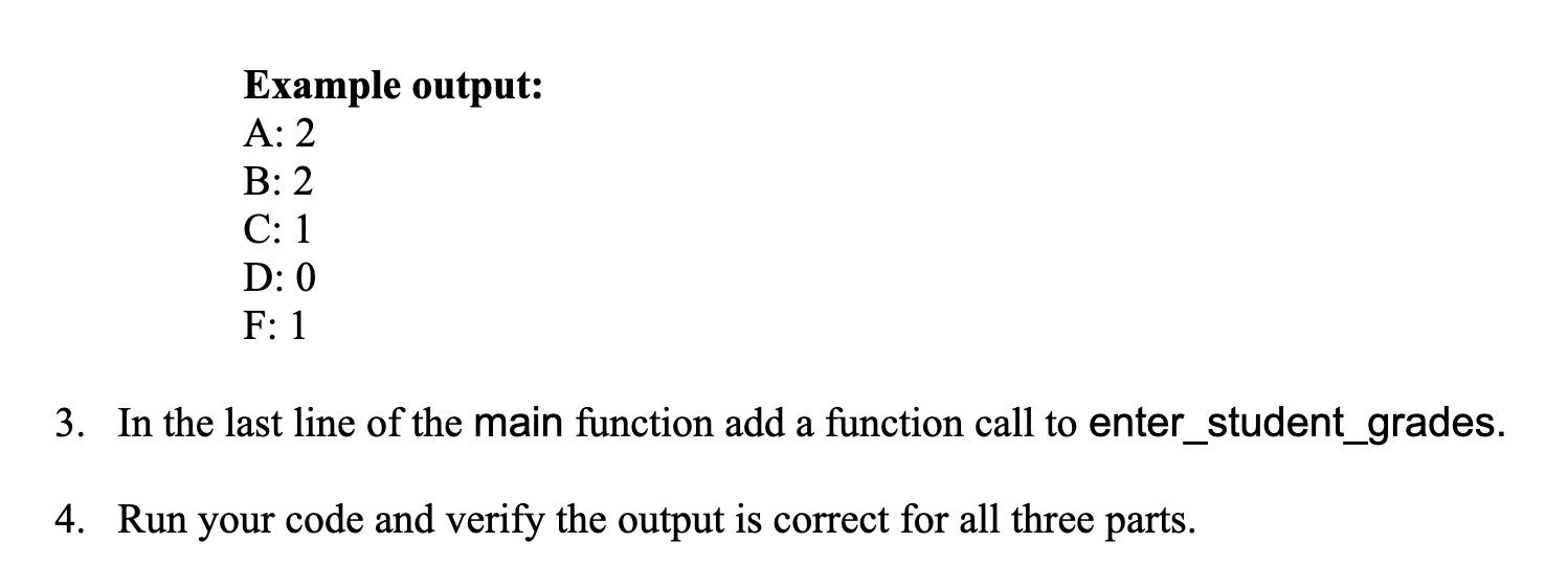 Solved Part 3 Count Grades In A List 10 Pts 1 Write A 9129