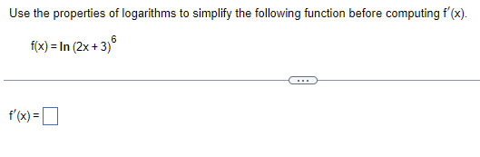 Solved Use the properties of logarithms to simplify the | Chegg.com