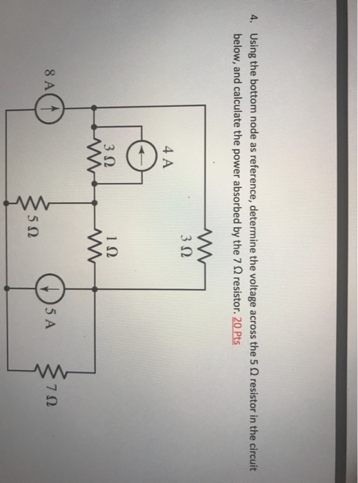 Solved using the bottom node as reference, determine the | Chegg.com