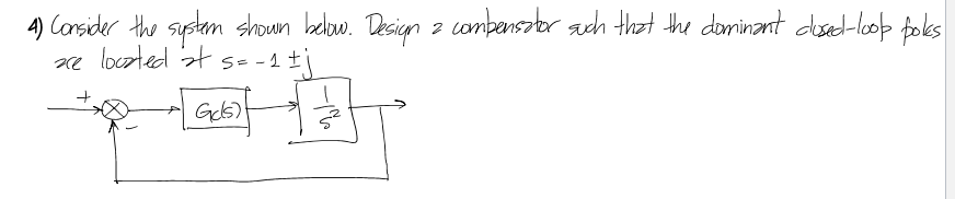 Solved Consider the system shown below. Design a compensator | Chegg.com