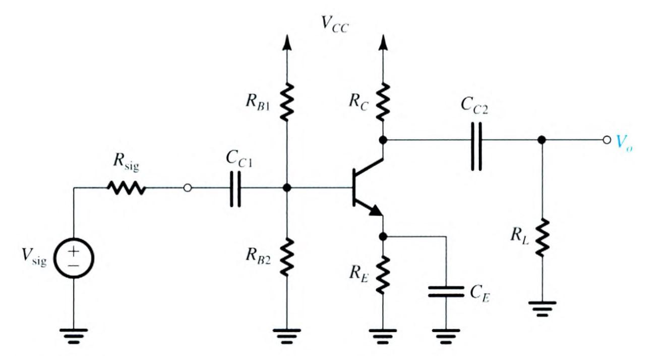 Solved = = sig B2 10.30 The discrete-circuit common-emitter | Chegg.com