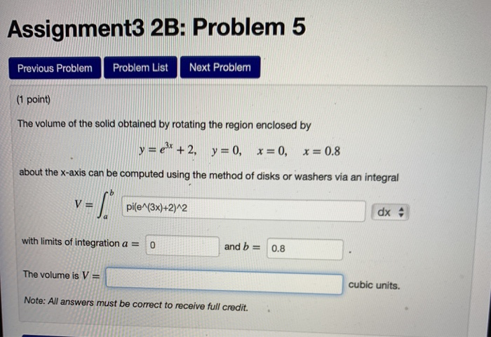 Solved Assignment3 2B: Problem 5 Previous Problem Problem | Chegg.com