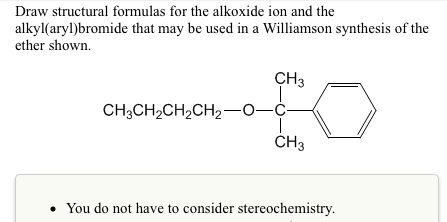 Solved Draw structural formulas for the alkoxide ion and the | Chegg.com