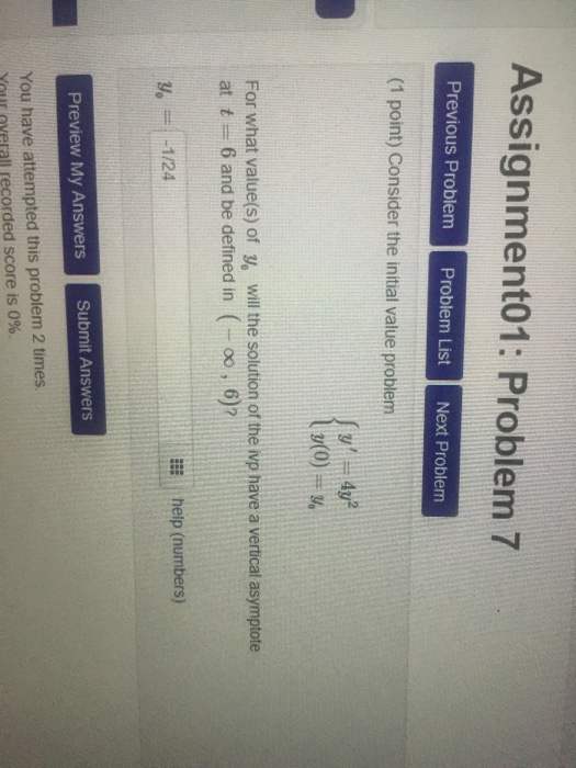 Solved Assignment01: Problem 7 Previous Problem Problem List | Chegg.com