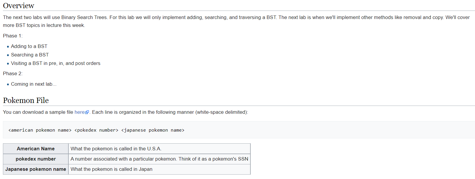 more BST topics in lecture this week. Phase 1: - | Chegg.com