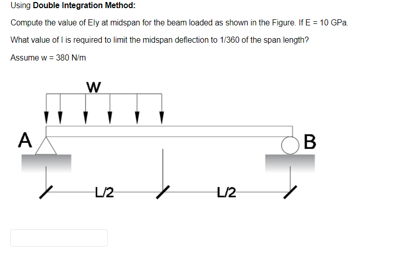 Solved Using Double Integration Method: Compute the value of | Chegg.com