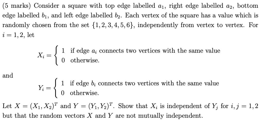 Solved (5 marks) Consider a square with top edge labelled | Chegg.com