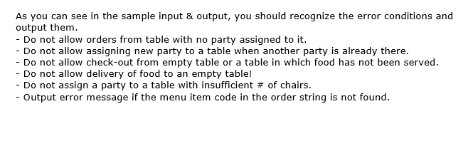 Complete a java code that mimics ordering at a | Chegg.com