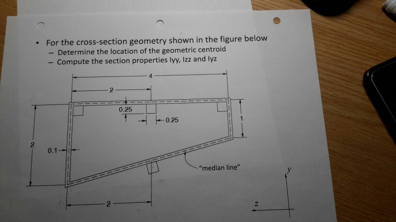 Solved For the cross-section geometry shown in the figure | Chegg.com