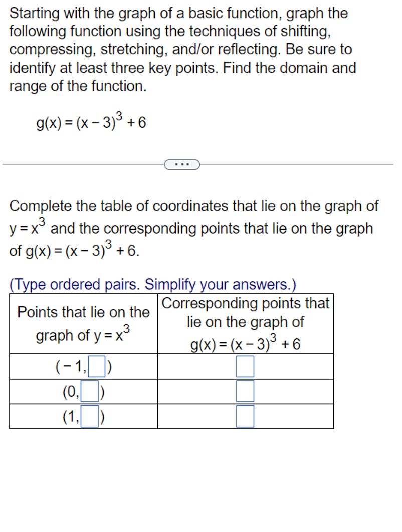 Solved Starting with the graph of a basic function, graph | Chegg.com