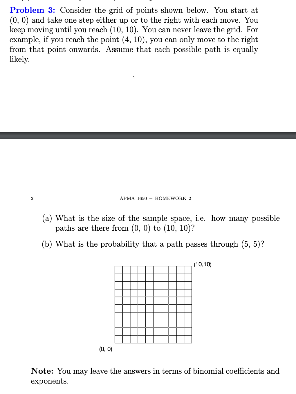 Solved Problem 3: Consider the grid of points shown below. | Chegg.com