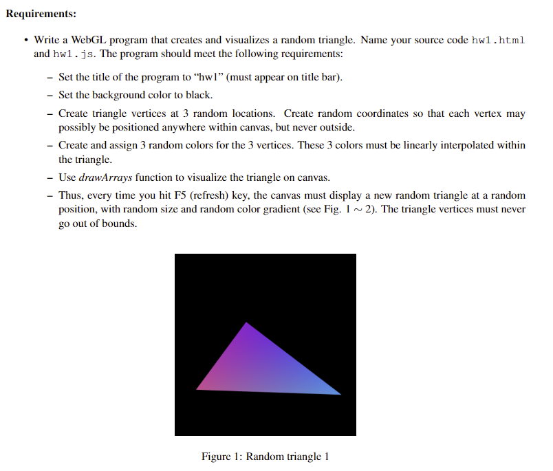 Solved I don't need help with the HTML file. I'm using WebGL | Chegg.com
