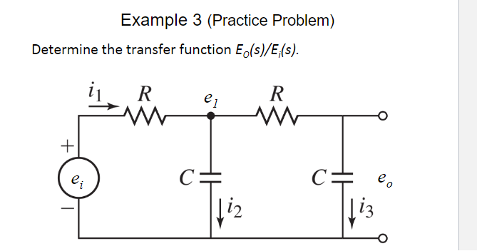 Solved Determine the transfer function EO(s)/Ei(s). | Chegg.com