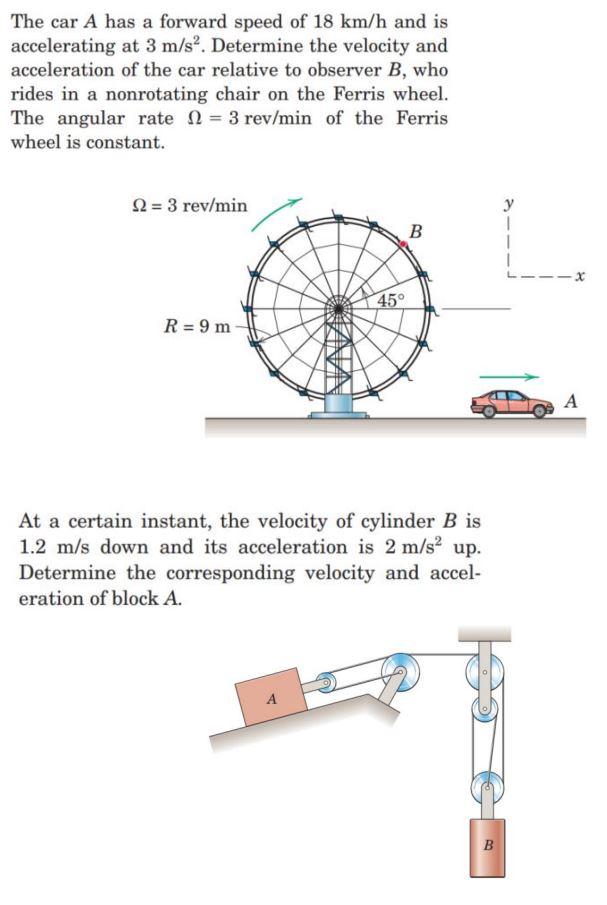 Solved The car A has a forward speed of 18 km/h and is | Chegg.com