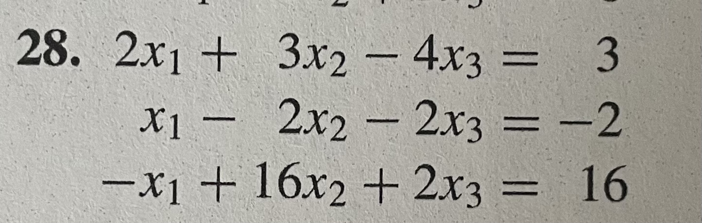 Solved Solve the system by transforming the augmented matrix | Chegg.com