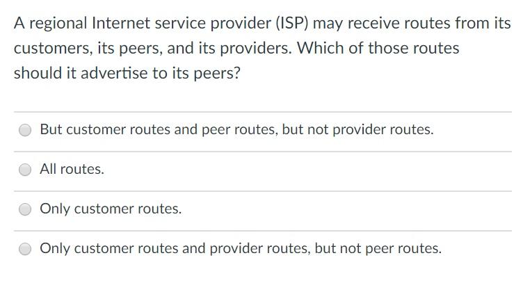 Solved A regional Internet service provider (ISP) may | Chegg.com