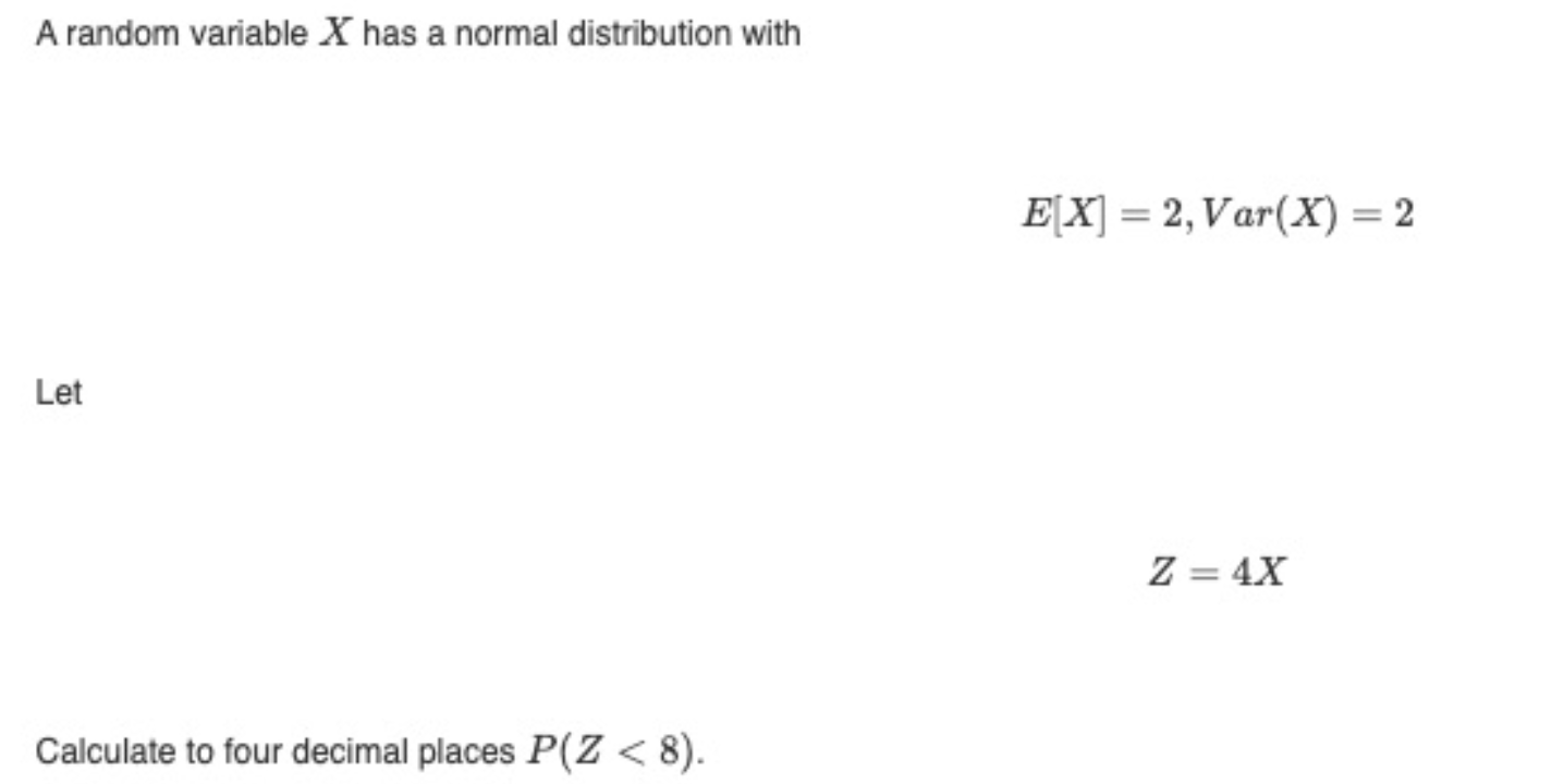 Solved A random variable X has a normal distribution with | Chegg.com