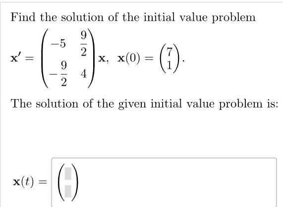 Solved Find the solution of the initial value problem | Chegg.com
