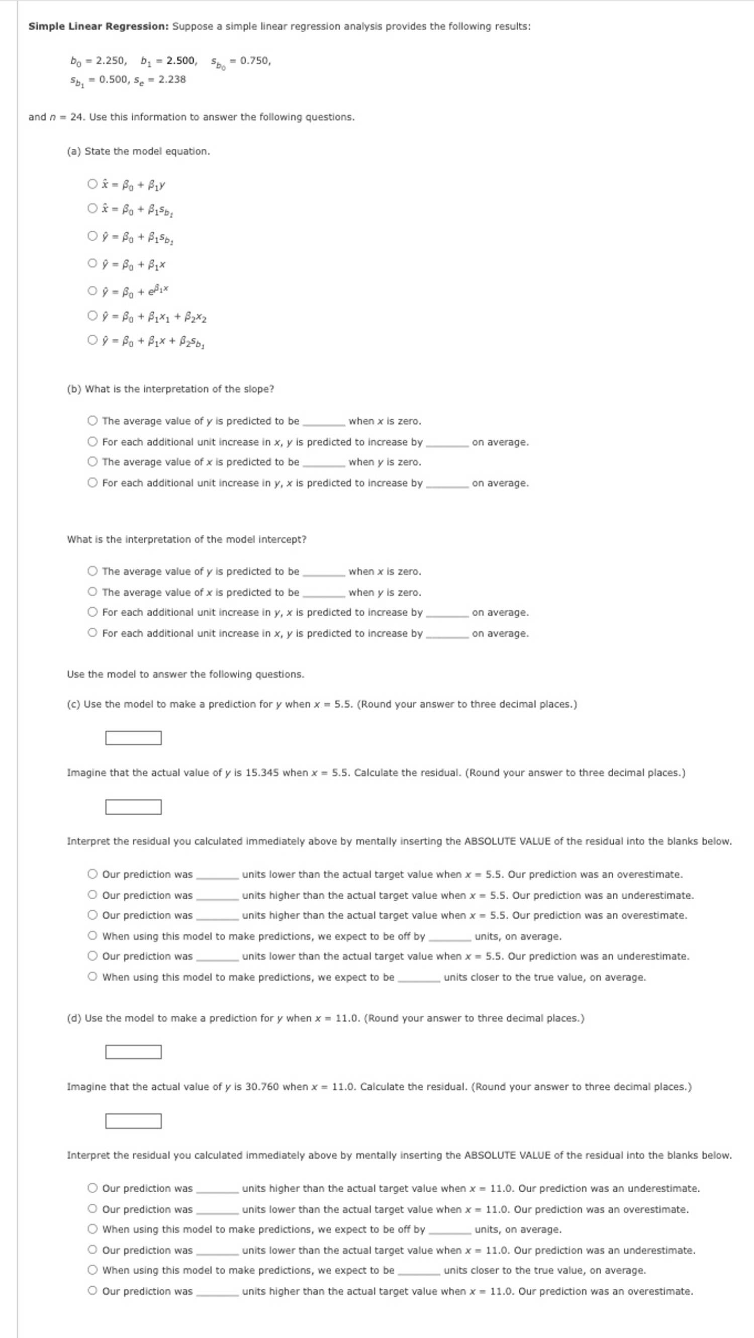 Solved Simple Linear Regression: Suppose a simple linear | Chegg.com Solved Simple Linear Regression: Suppose a simple linear | Chegg.com