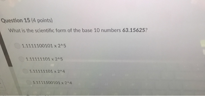 Solved Question 12 (4 points) Express the following base 10 | Chegg.com
