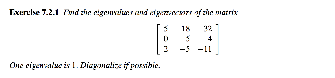 Solved Exercise 721 Find The Eigenvalues And Eigenvectors 