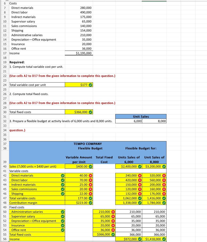 Solved (Use cells A2 to D17 from the given information to | Chegg.com