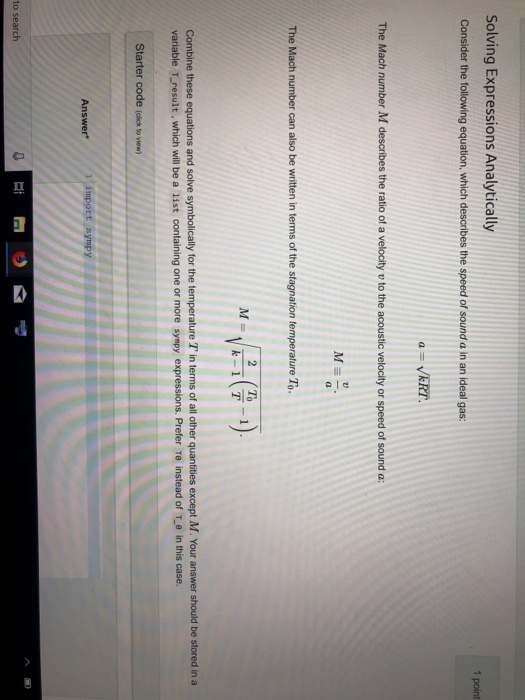 Solved Solving Expressions Analytically Consider the | Chegg.com