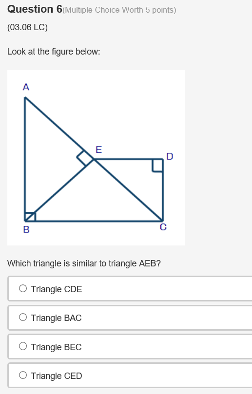 Solved Question 6(Multiple Choice Worth 5 points) (03.06 LC) | Chegg.com