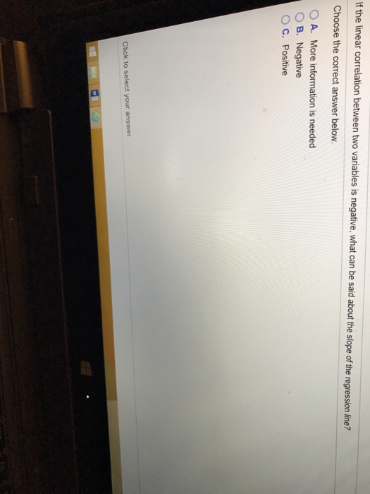 Solved If the linear correlation between two variables is | Chegg.com