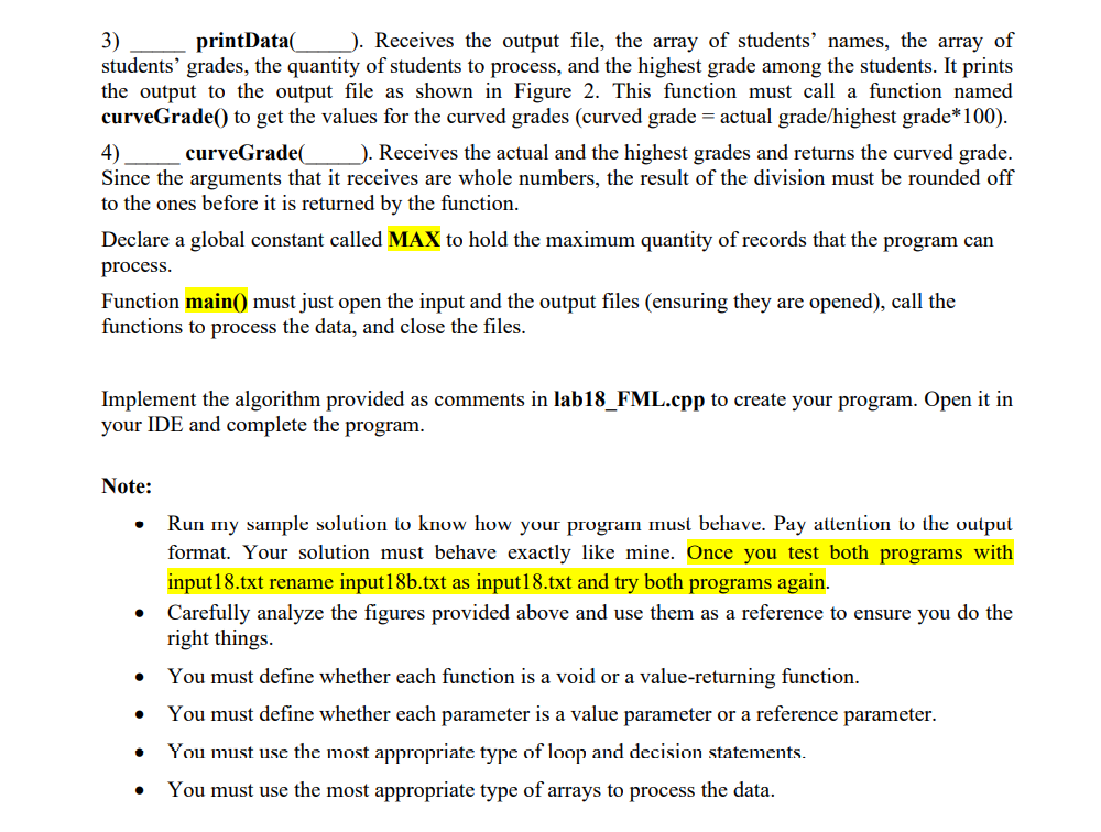 Solved Your Program This program must read from an input | Chegg.com