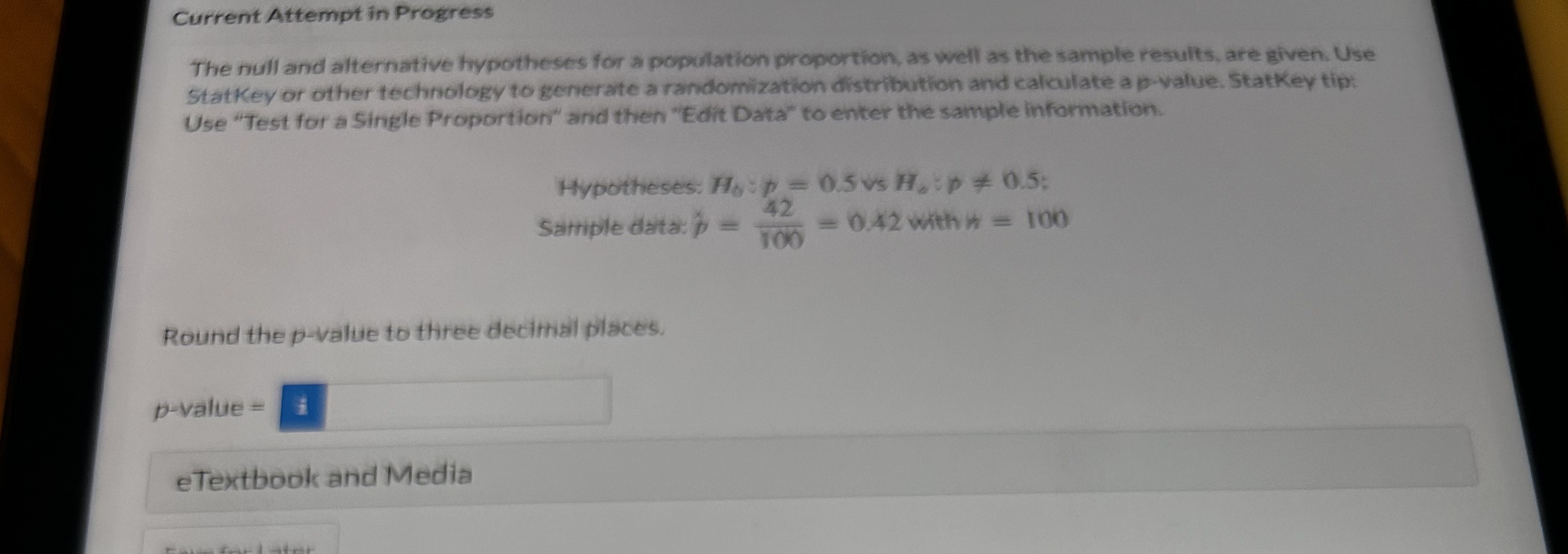 Solved The null and alternative hypotheses for a population | Chegg.com