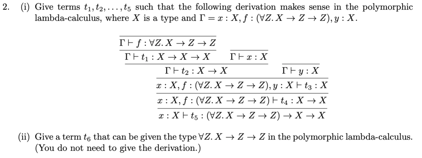 Solved 2 I Give Terms Tı T2 T5 Such That The 