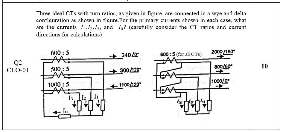 Solved Three ideal CTs with turn ratios, as given in figure, | Chegg.com