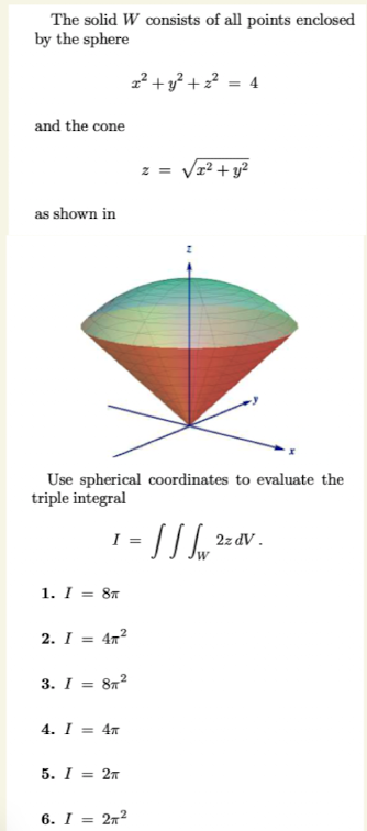 Solved The solid W consists of all points enclosed by the | Chegg.com