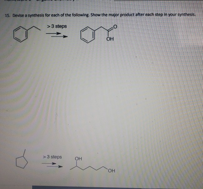 Solved devise a synthesis for each of the following show the | Chegg.com
