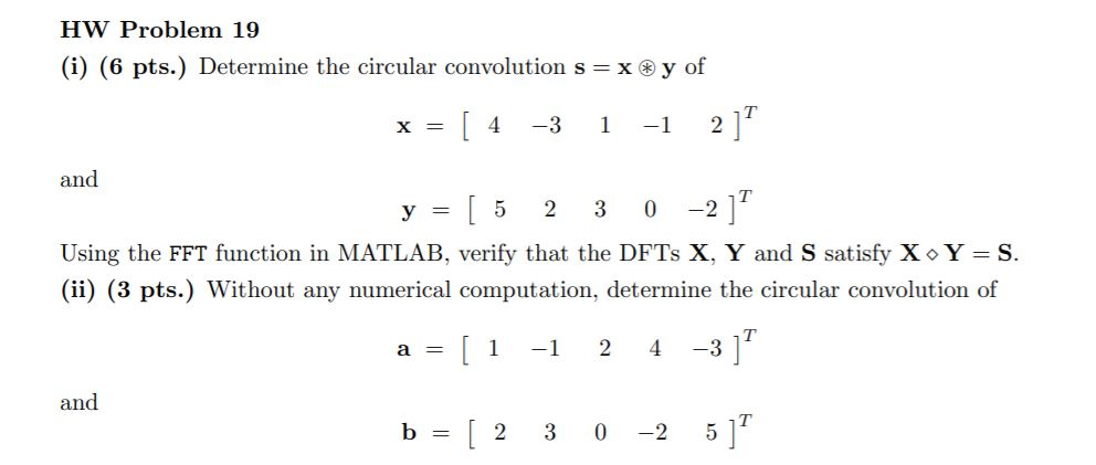 Solved Hw Problem 19 I 6 Pts Determine The Circular