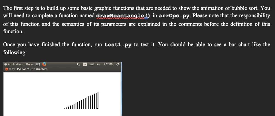 Solved The first step is to build up some basic graphic | Chegg.com