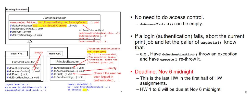 Solved How should I implement Template design pattern using | Chegg.com Solved How should I implement Template design pattern using | Chegg.com