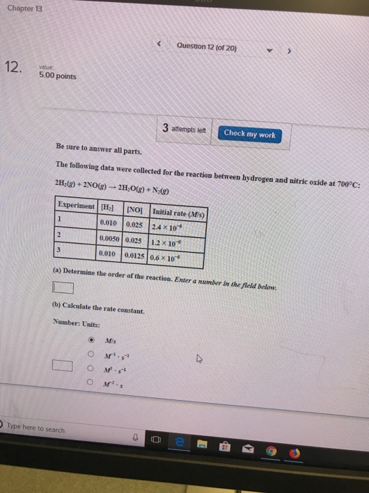 Solved Chapter 13 Quesuon 12 (of 20) 12. value: 5.00 points | Chegg.com Solved Chapter 13 Quesuon 12 (of 20) 12. value: 5.00 points | Chegg.com