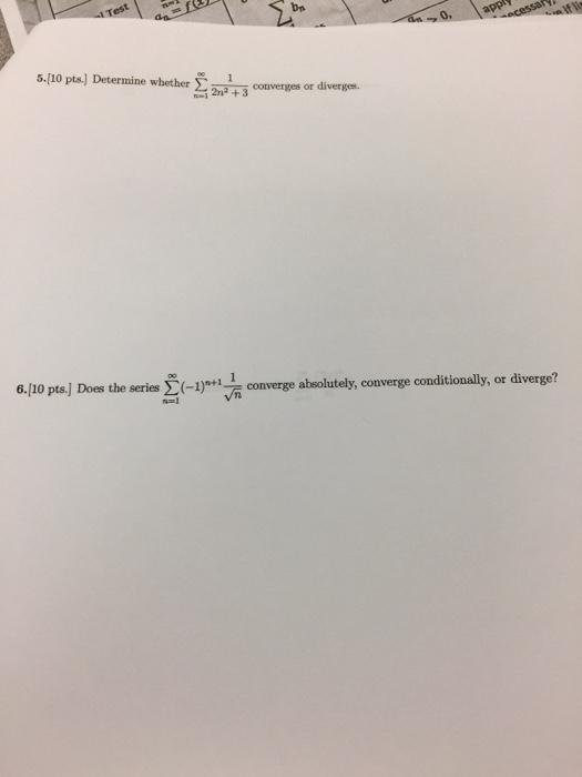 Solved Determine whether sigma^infinity_n=1 1/2n^2 + 3 | Chegg.com Solved Determine whether sigma^infinity_n=1 1/2n^2 + 3 | Chegg.com