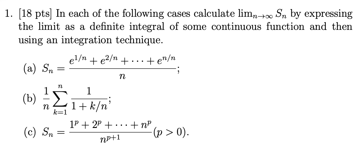 Solved [18 pts] In ﻿each of ﻿the following cases calculate | Chegg.com