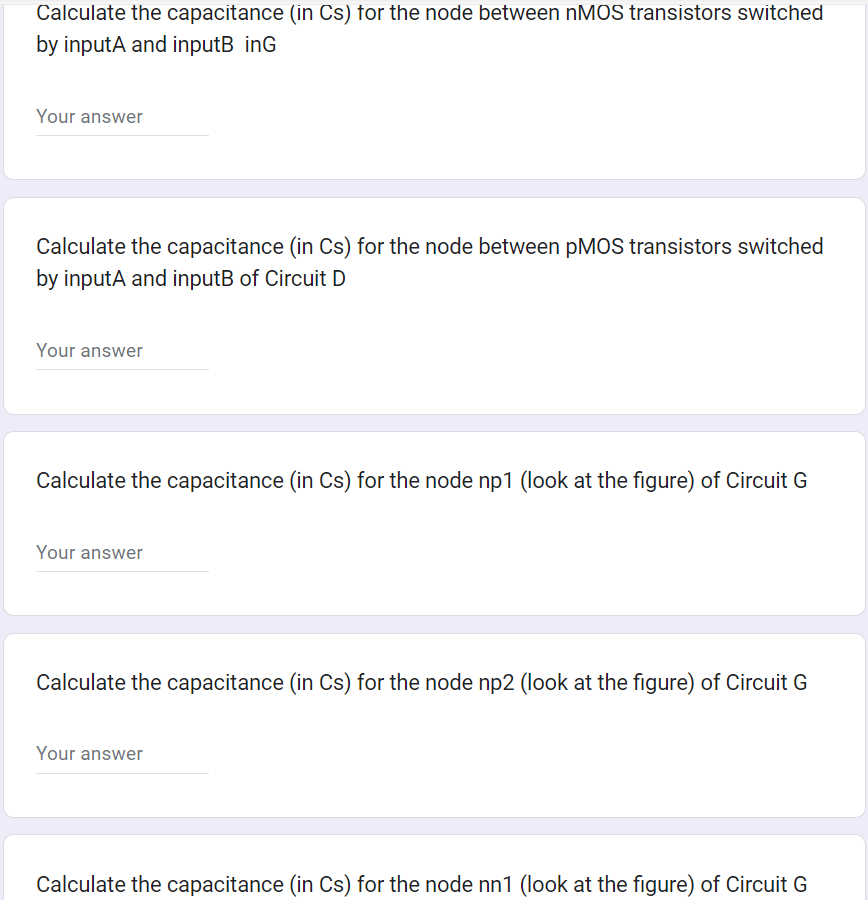 Calculate the capacitance (in Cs) for the output node | Chegg.com